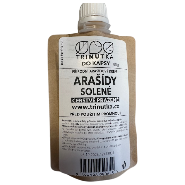 Snack kašice TriNutka Arašídy solené 100 g | 4camping.hr