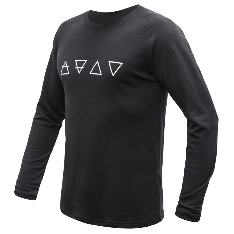 Muške funkcionalne majice Sensor Merino Blend Elements black | 4camping.hr