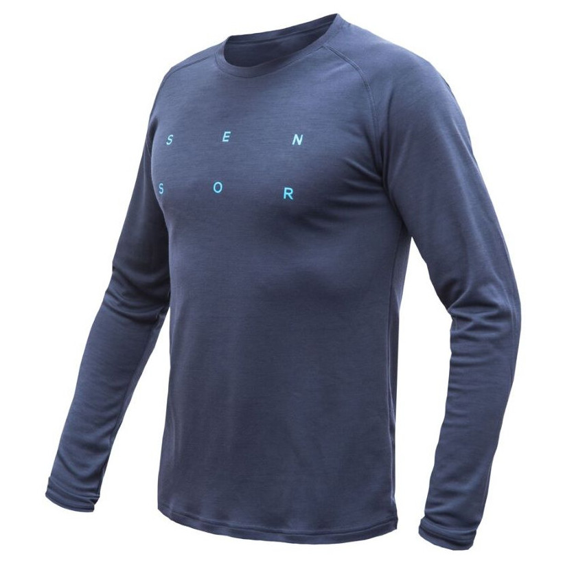 Muške funkcionalne majice Sensor Merino Blend Typo deep blue | 4camping.hr